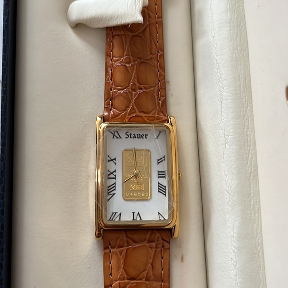 Stauer | Accessories | Vintage Rare Stauer 999 Gold Swiss Ingot Watch ...